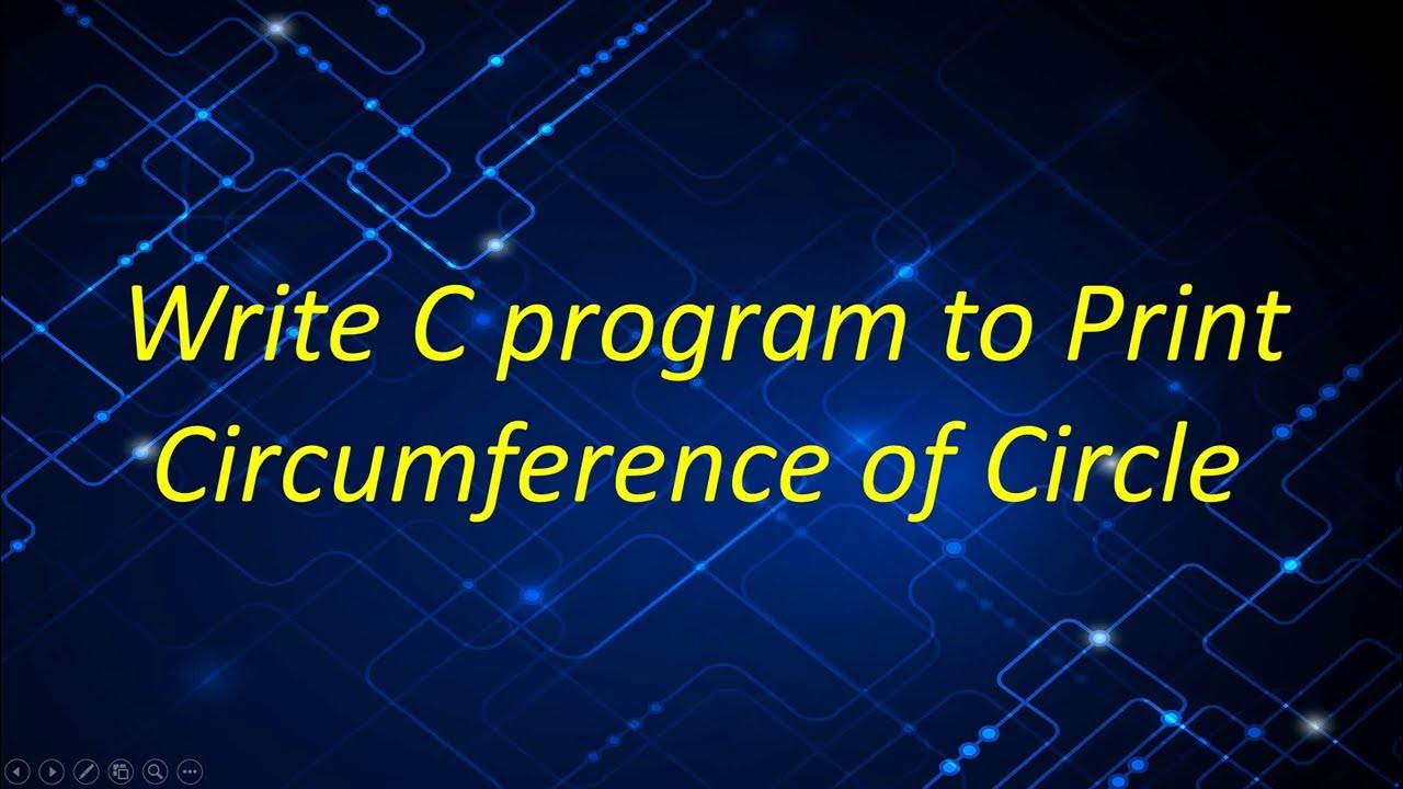 Write C Program to Print Circumference of Circle - YouTube