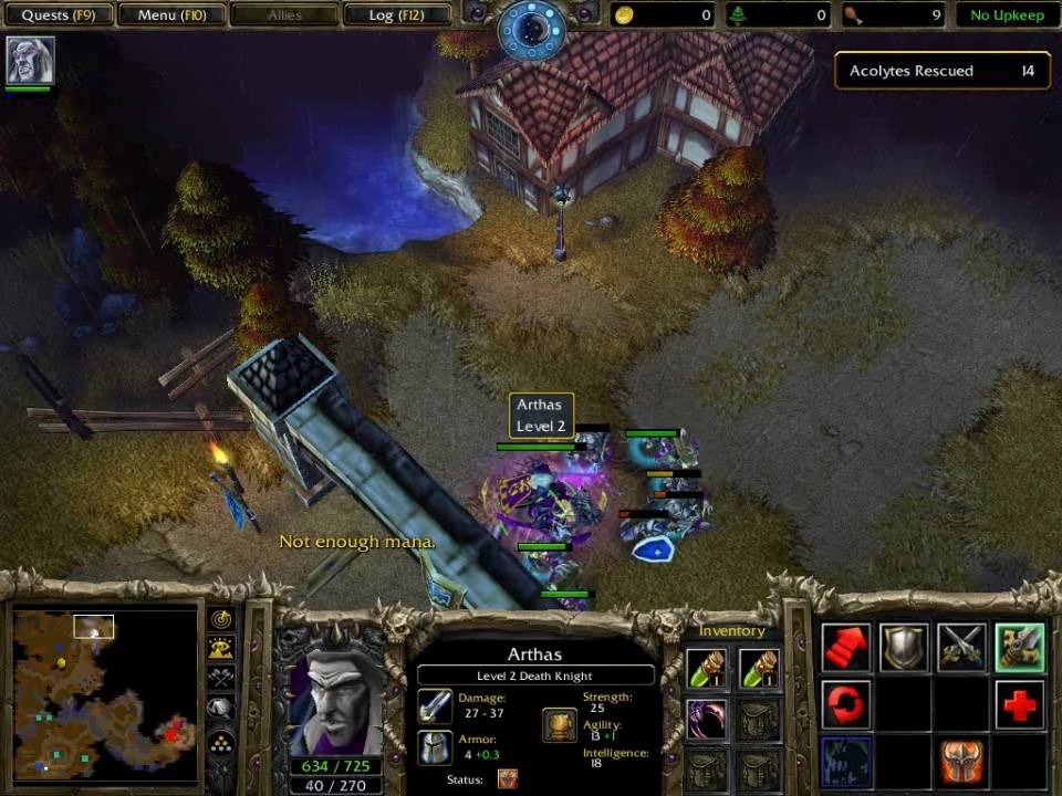 Warcraft 3 Hard Mode Guide - Undead Level 1 - YouTube