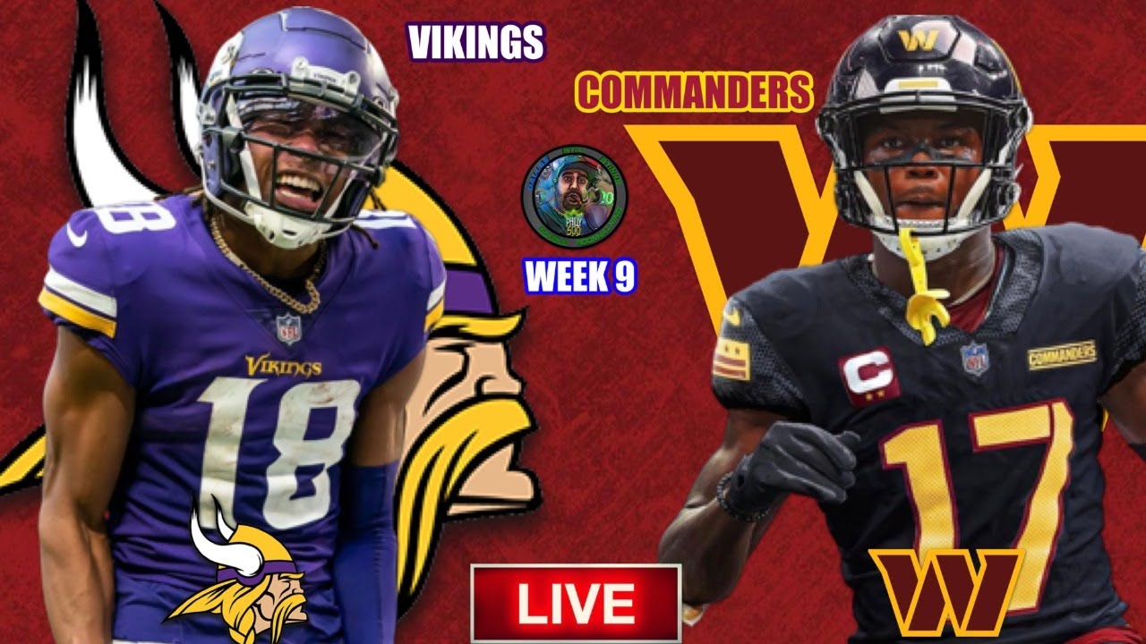 Vikings VS Commanders | Live Stream Reaction | Week 9 | Eagles 8-0 ...