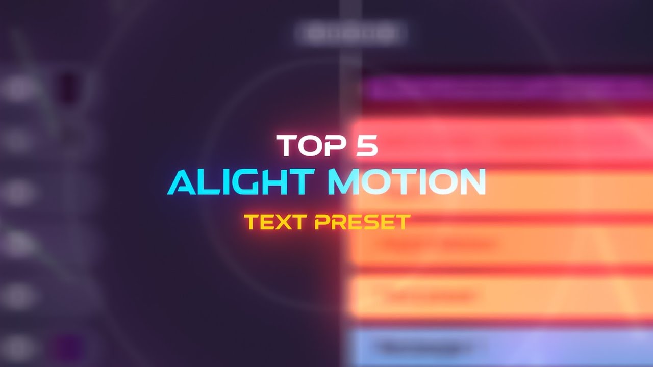 TOP 5 TEXT PRESET || ALIGHT MOTION TEXT ANIMATION PRESET FILE || TRENDING TEXT PRESET 2023 - YouTube