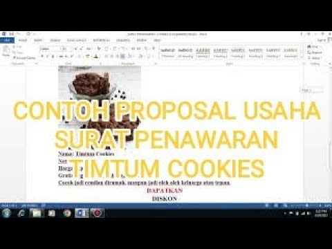 Contoh Proposal Usaha Kue / Roti TimTum Cookies dan Surat Penawaran ...
