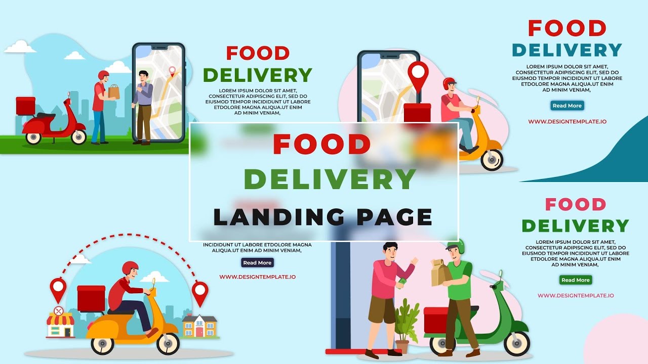 Download Food Delivery Landing Page After Effects Templates ...