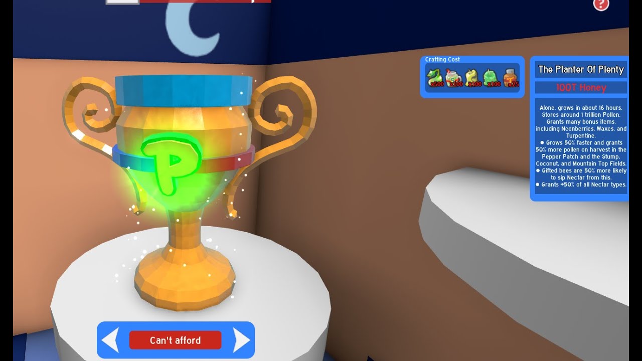 Making progress on planter if plenty in bee swarm simulator roblox ...