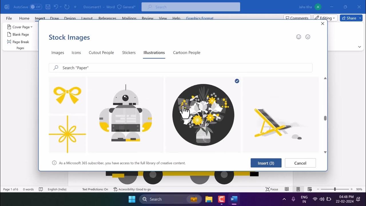 How To Insert ICONs in Word Document FREE ICONs in Microsoft Word - YouTube