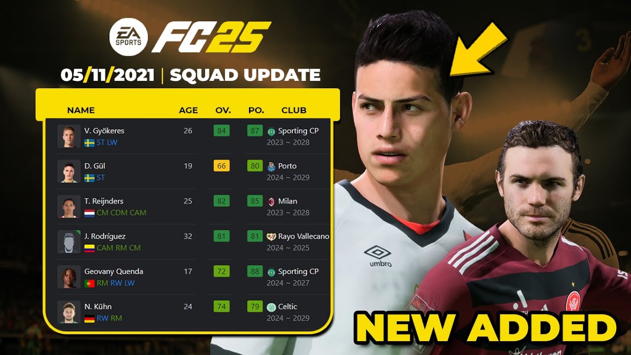 FC 25 Latest Squad Update: What You Need to Know | 05/11/24 - YouTube