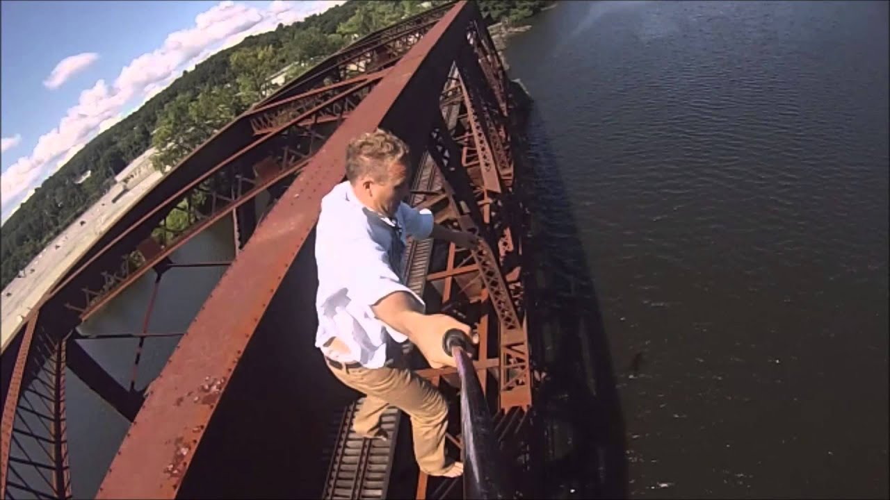 80ft Bridge jump!! - YouTube