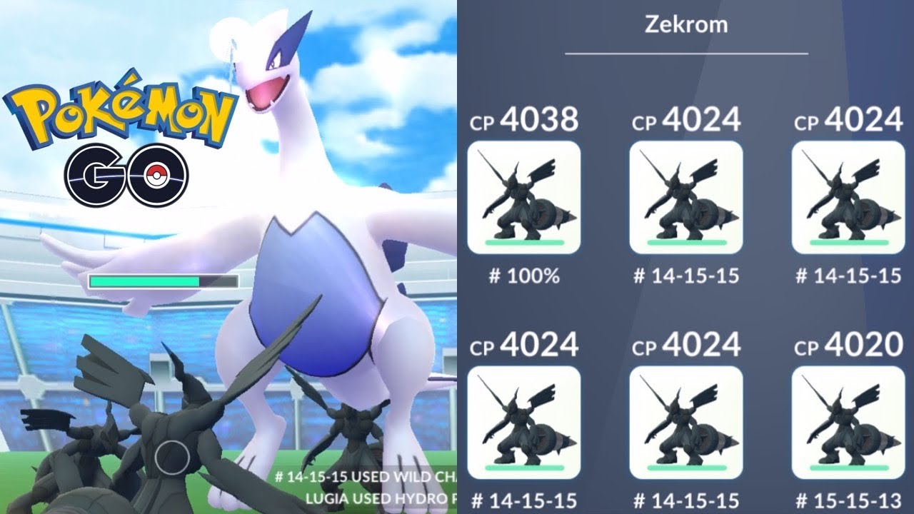 Lugia trio with all zekrom no weather boost - YouTube