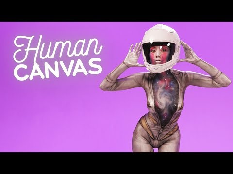 Astro Girl Body Paint - Human Canvas