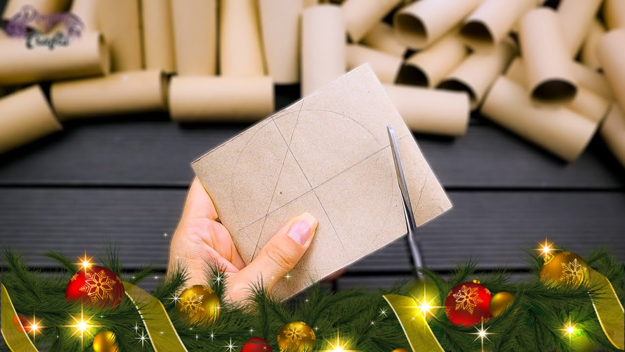 2 Ideas for Christmas ornaments with toilet paper rolls - YouTube