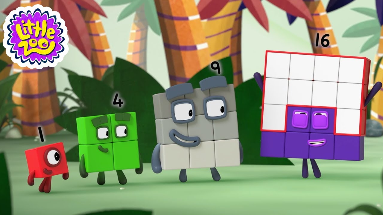 Squares everywhere! | Learn to Count 12345 | @Numberblocks - YouTube
