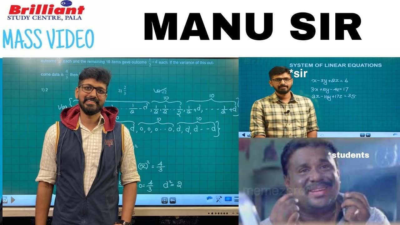 Online Class Fun Video | Brilliant Pala Manu Sir Mass video - YouTube