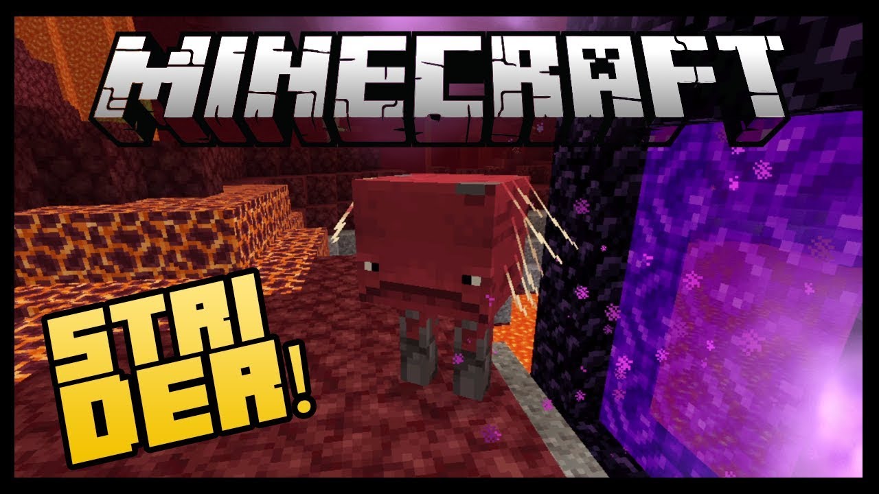 CONHEÇA O STRIDER O NOVO MOB DO MINECRAFT - NETHER UPDATE - YouTube