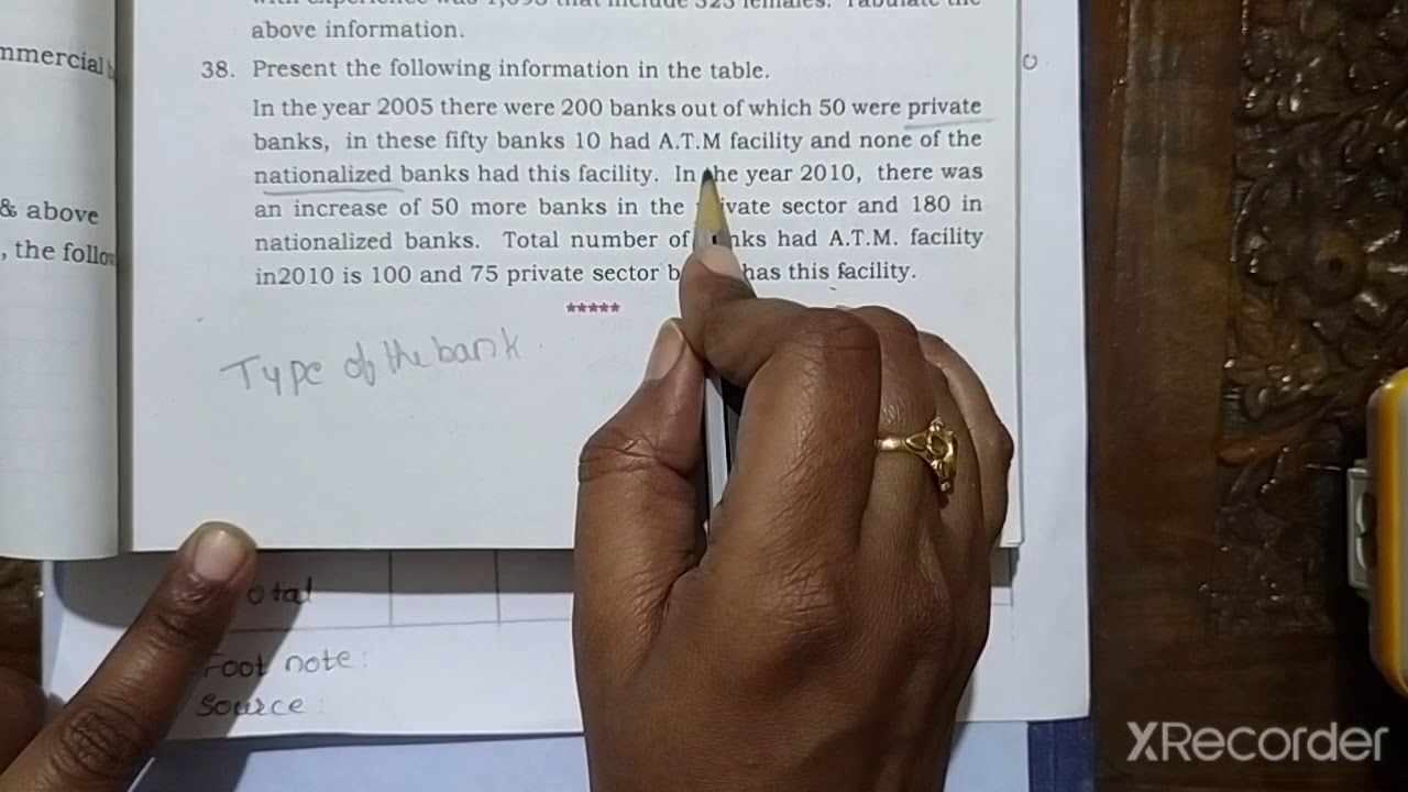 PUC1_Unit3 part4 Tabulation problems - YouTube