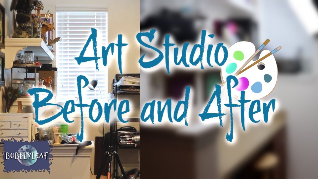 Organizing My Tiny Art Space || First Art Studio Tour - YouTube