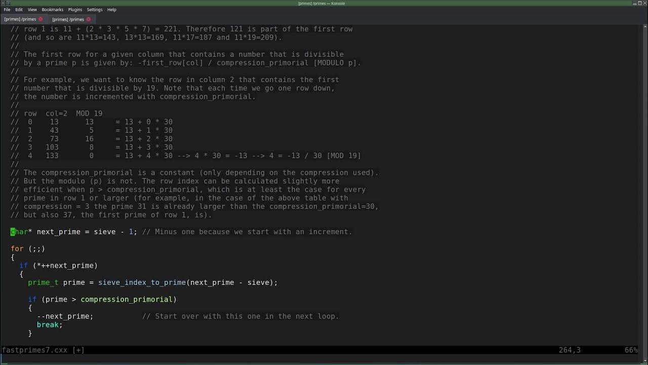 Just me coding a prime number generator (day 13). - YouTube