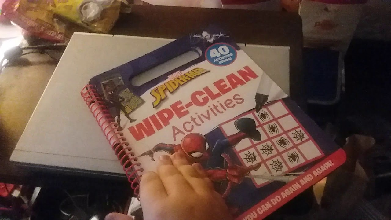 Marvel Spider-Man: Wipe-Clean Activities Unboxing - YouTube