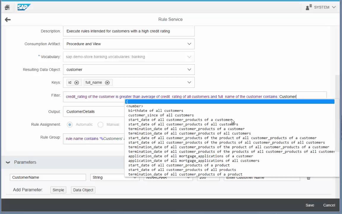 Video lesson number-8: How to create rule service on SAP HANA Rules ...