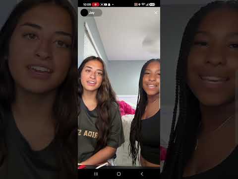 Latina and Ebony Girl Tiktok Live Do Dares
