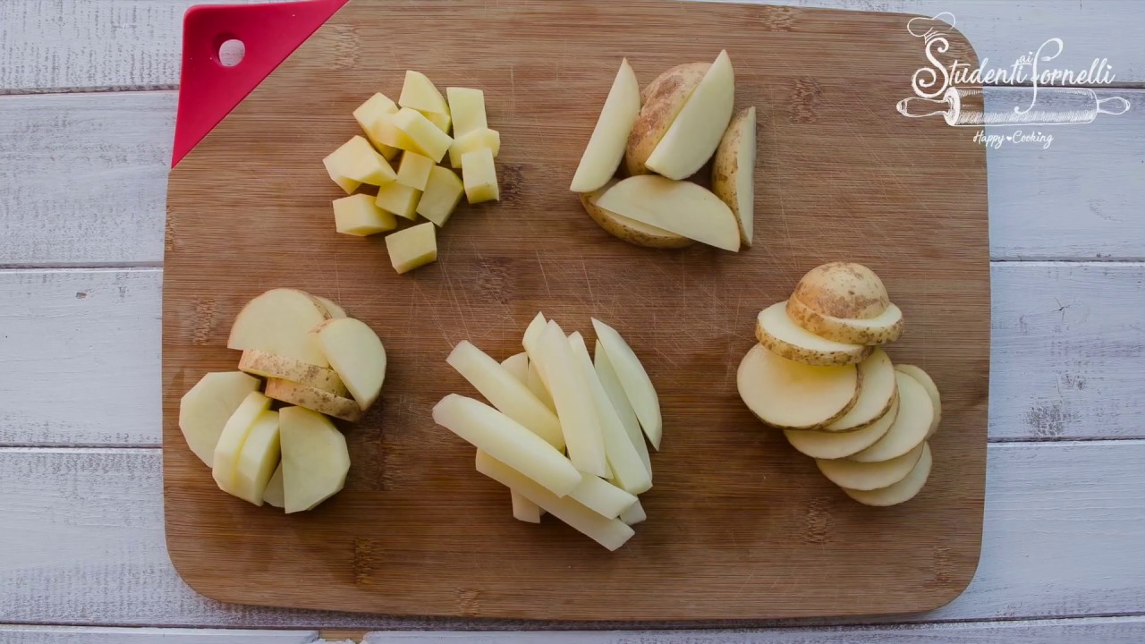 COME TAGLIARE LE PATATE: 5 Modi sfiziosi per vari utilizzi - YouTube