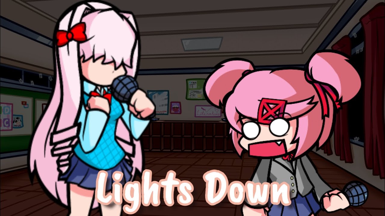 A Second Yuri?? | Lights Down - (Tori VS Natsuki) | FNF Cover - YouTube