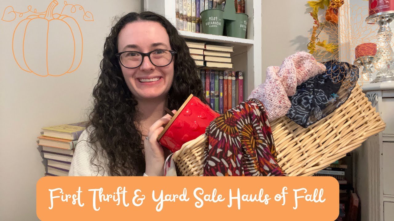 Fall Thrift & Yard Sale with Me Haul | Loads of Beautiful Autumn Finds ...