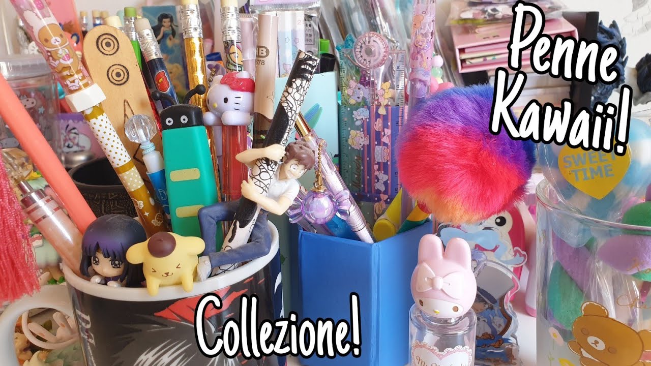 #1 LA MIA COLLEZIONE DI CARTOLERIA! Penne e Matite KAWAII! Cartopazze ...