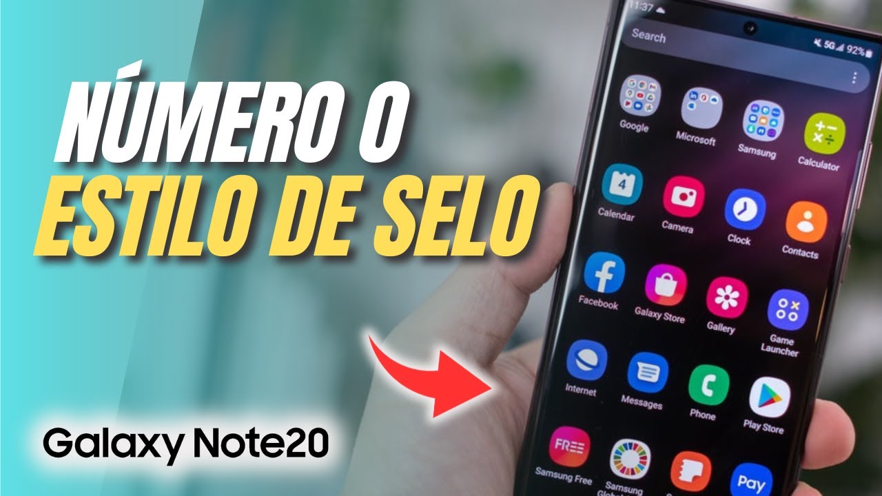 Como alterar para número o estilo de selo dos APPS no Samsung Note 20 ...