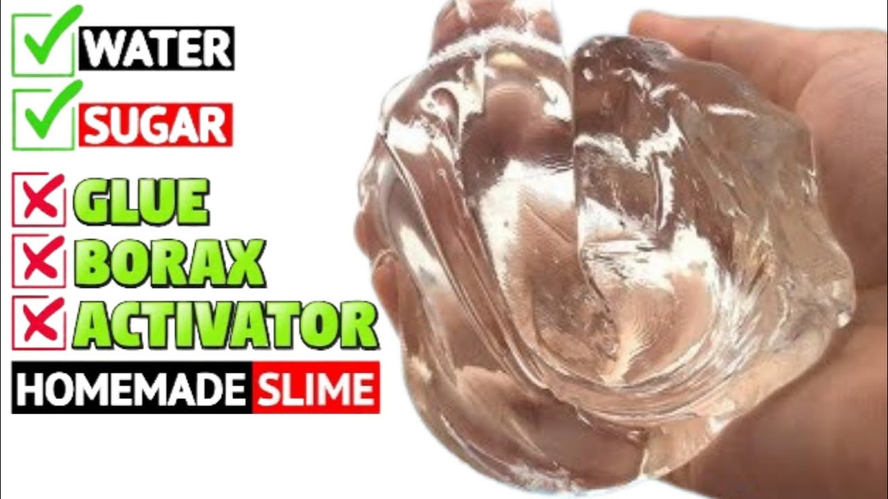 water and sugar slime making easy/how do you make water slime - YouTube