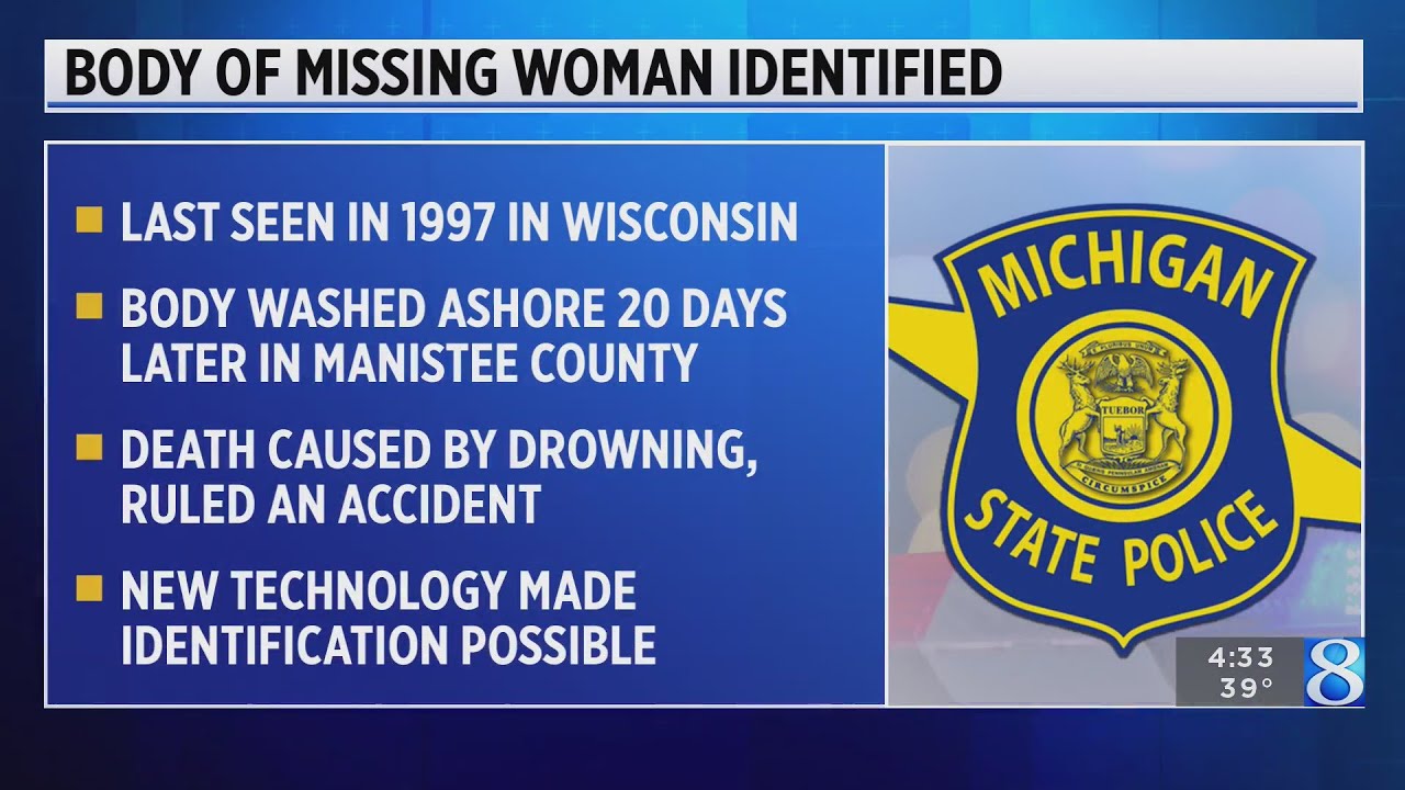 MSP: Body found in Lake Michigan in 1997 finally identified - YouTube