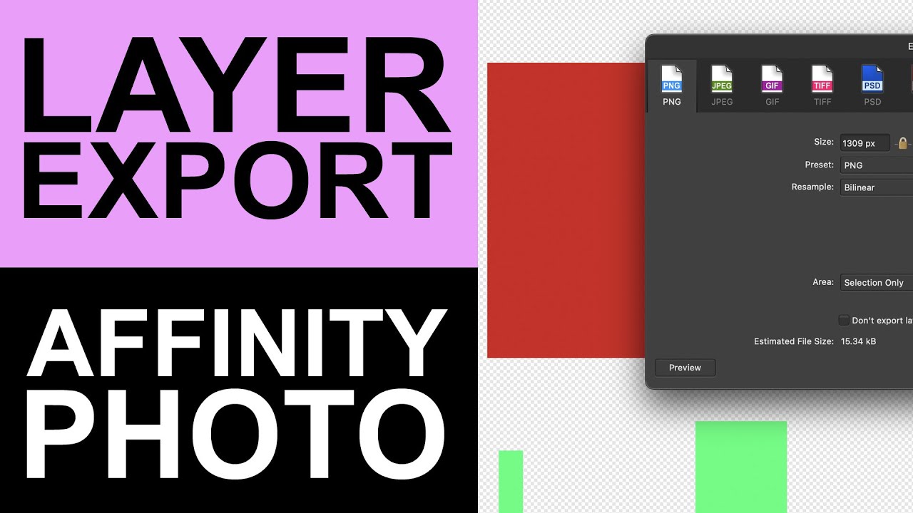 Export Layer Selection Full Image Size In Affinity Photo | How To ...