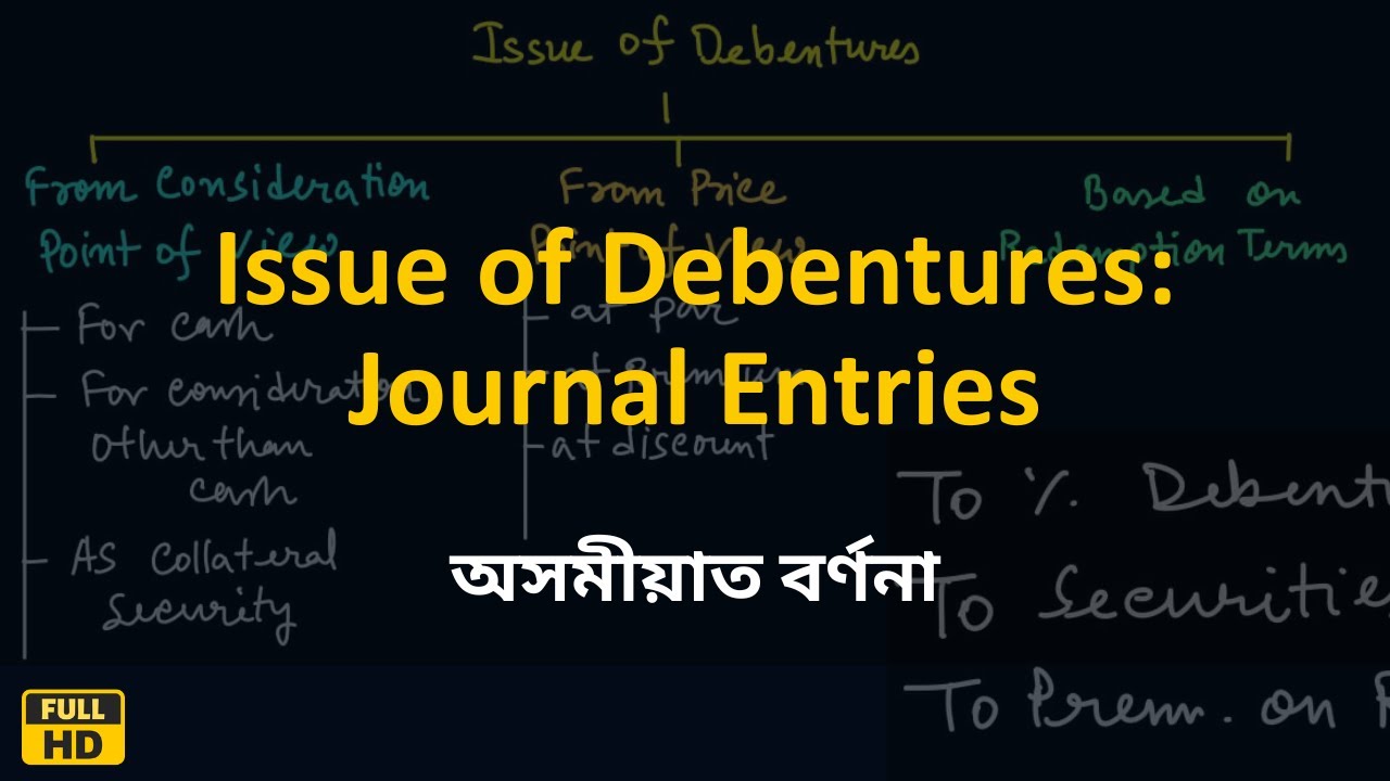 Issue of Debentures | Journal Entries | Class 12 Accountancy in ...
