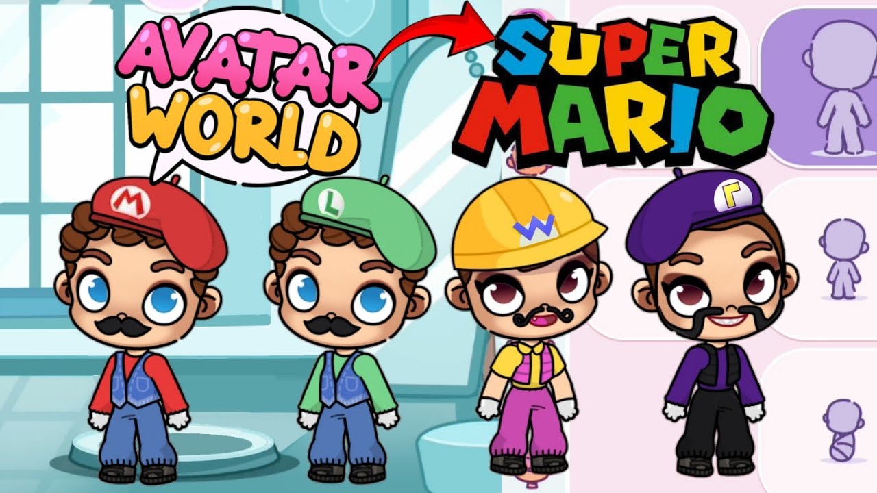HOW TO MAKE SUPER MARIO CHARACTERS IN PAZU AVATAR WORD #avatarworld # ...