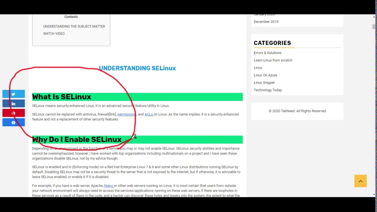 Understanding Selinux Policy And Selinux Context Rhcsa 8 Lesson 16c Youtube