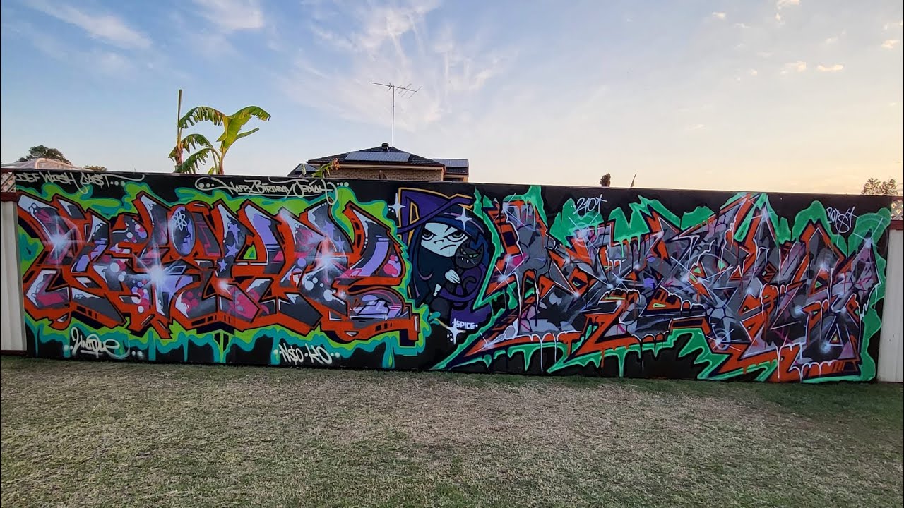 TAVEN AND UNIQUE AT SPICES GRAFFITI WALL - YouTube