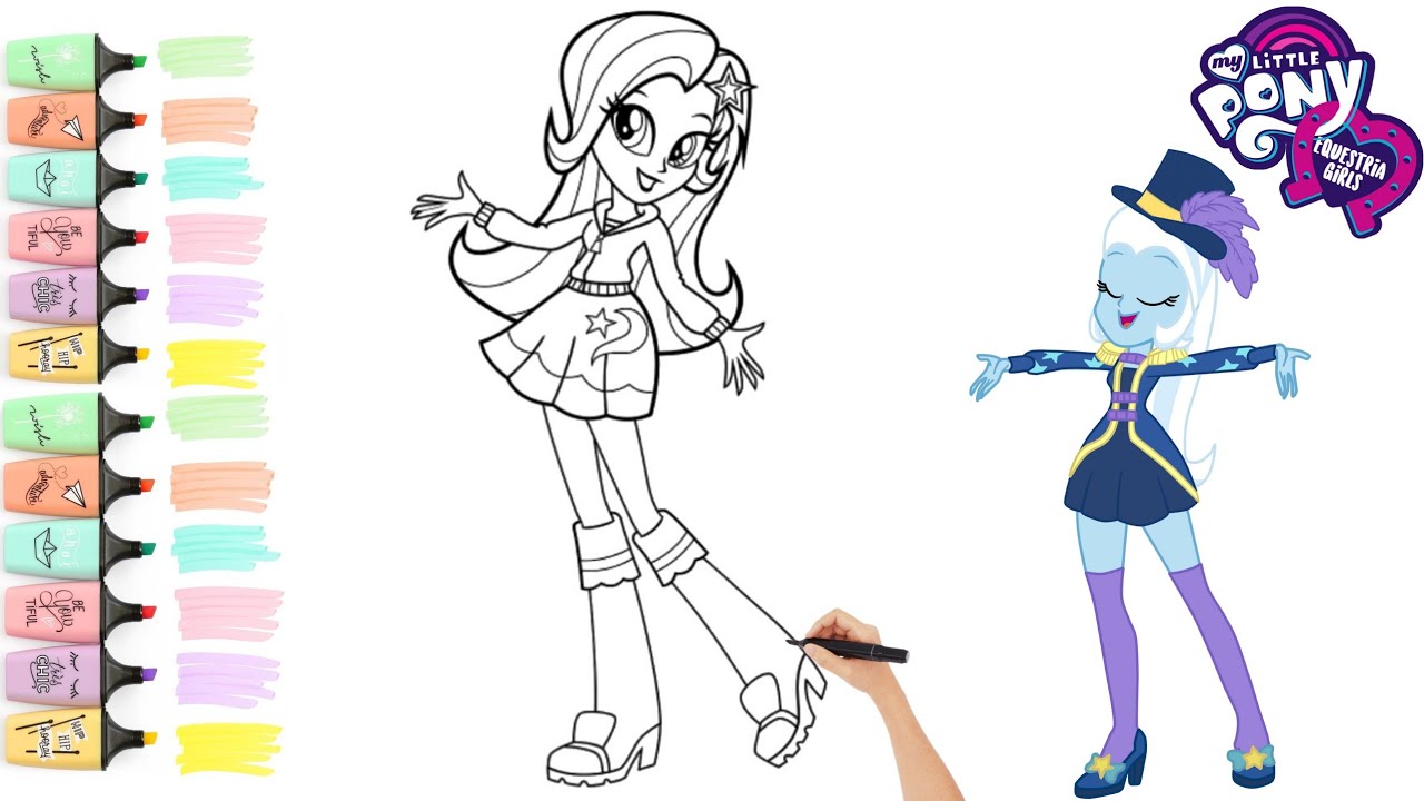 Coloring My Little Pony Equestria Girls Trixie Coloring Page | Coloring ...