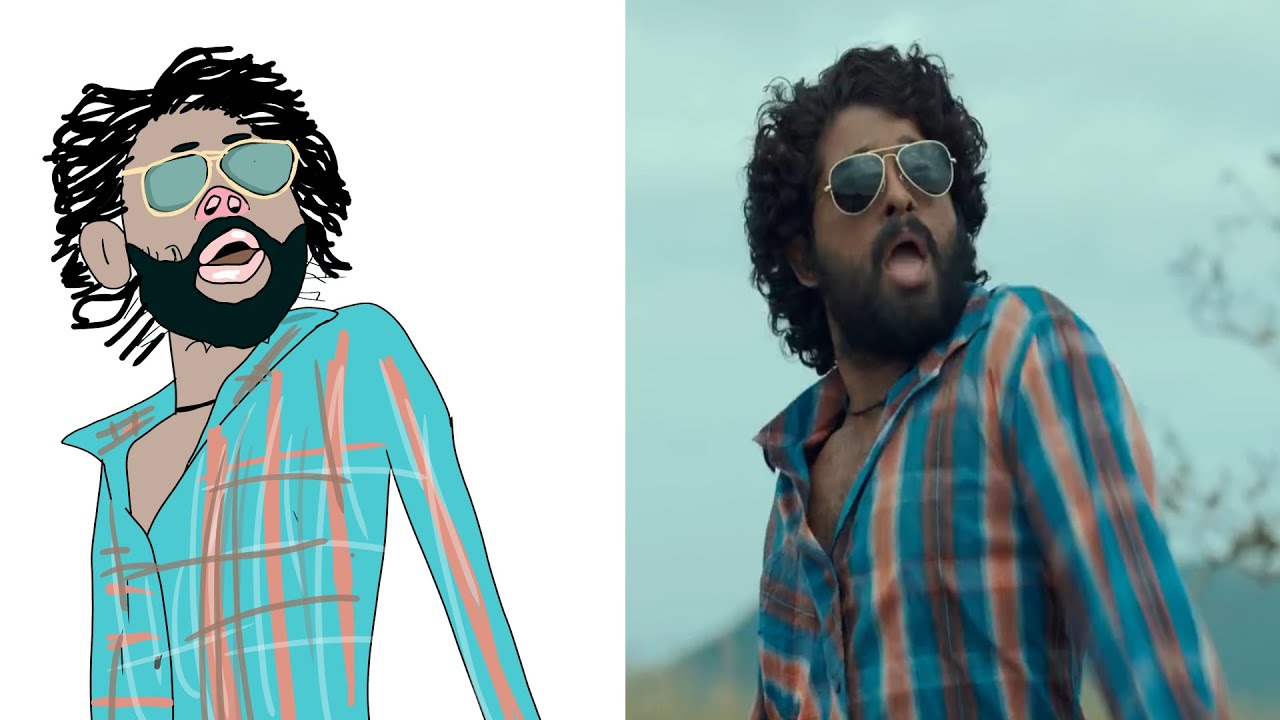 Pushpa - Srivalli drawing meme | Allu Arjun | Rashmika Mandanna | Javed ...