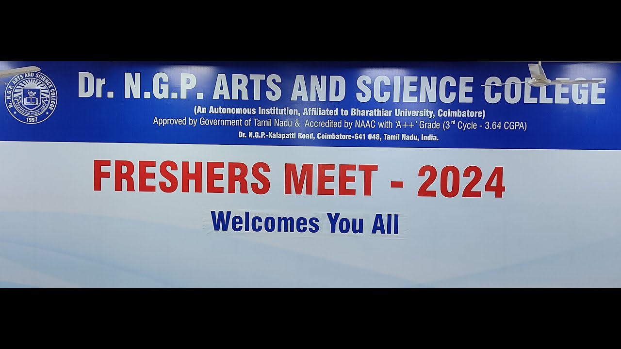 Dr. N. G. P. ASC - Freshers Meet 2024 - 24-06-2024 - YouTube