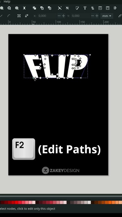 Flip Text Effect in Inkscape - YouTube