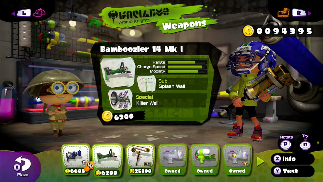 Splatoon (Wii U) Walkthrough Part 25: Update 2.1.0 and New Gear! - YouTube