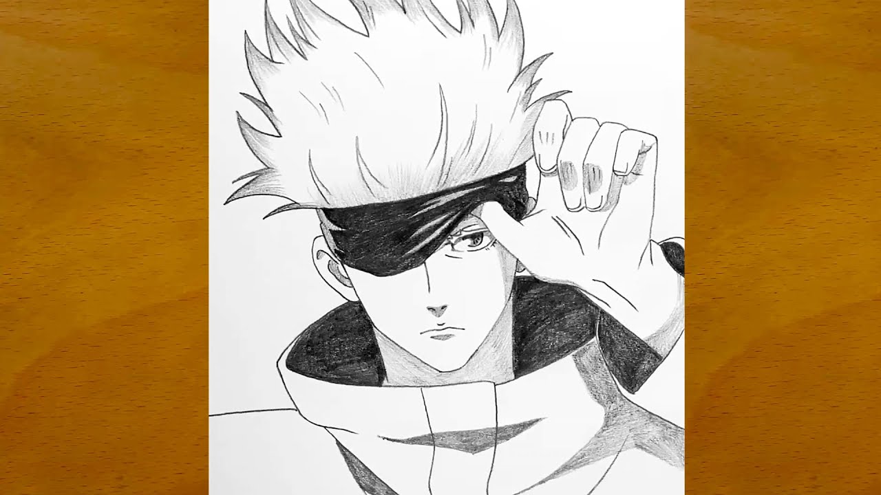 How to Draw Gojo Satoru Step by Step || Jujutsu Kaisen Pencil Sketch ...