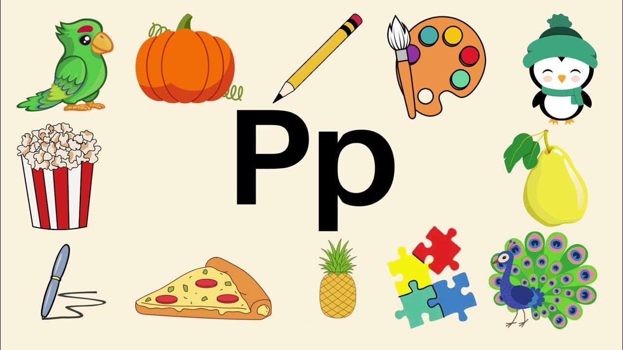 Phonics letter P sound and vocabulary words for kids I learn English I ...