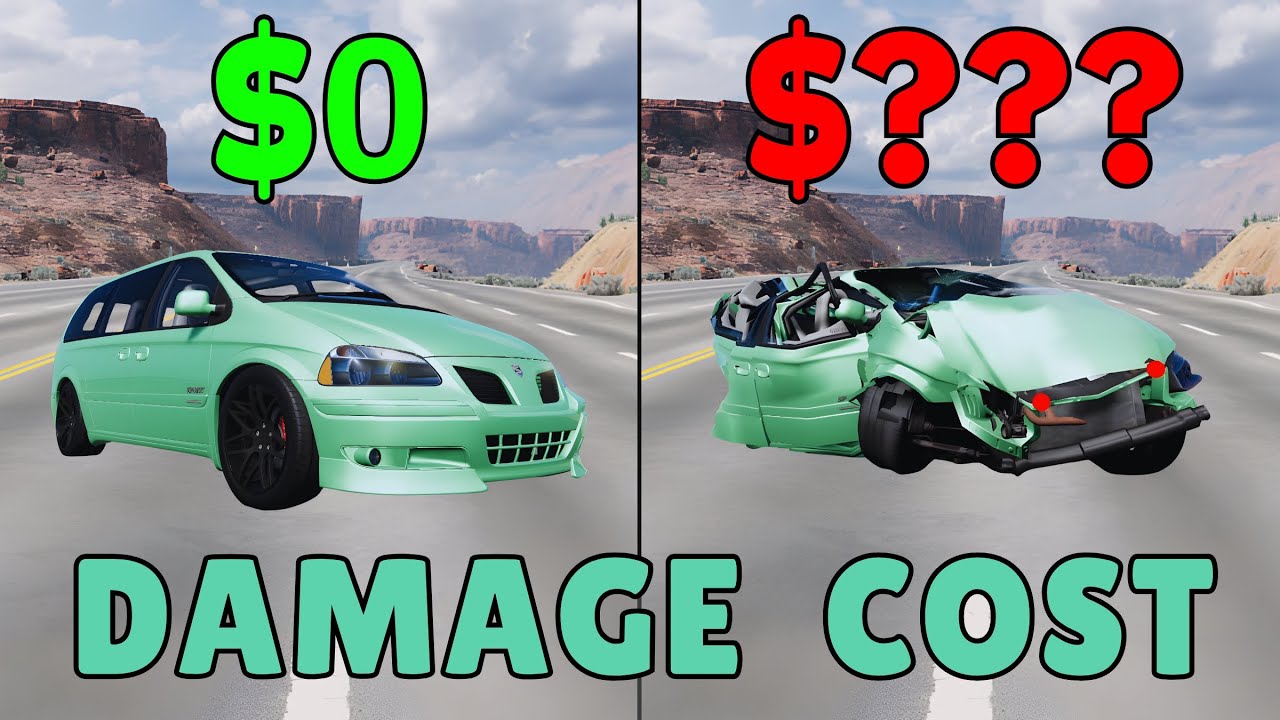 Realistic Crashes BeamNG Drive Damage Cost #35 | Epic Wallet Survival ...