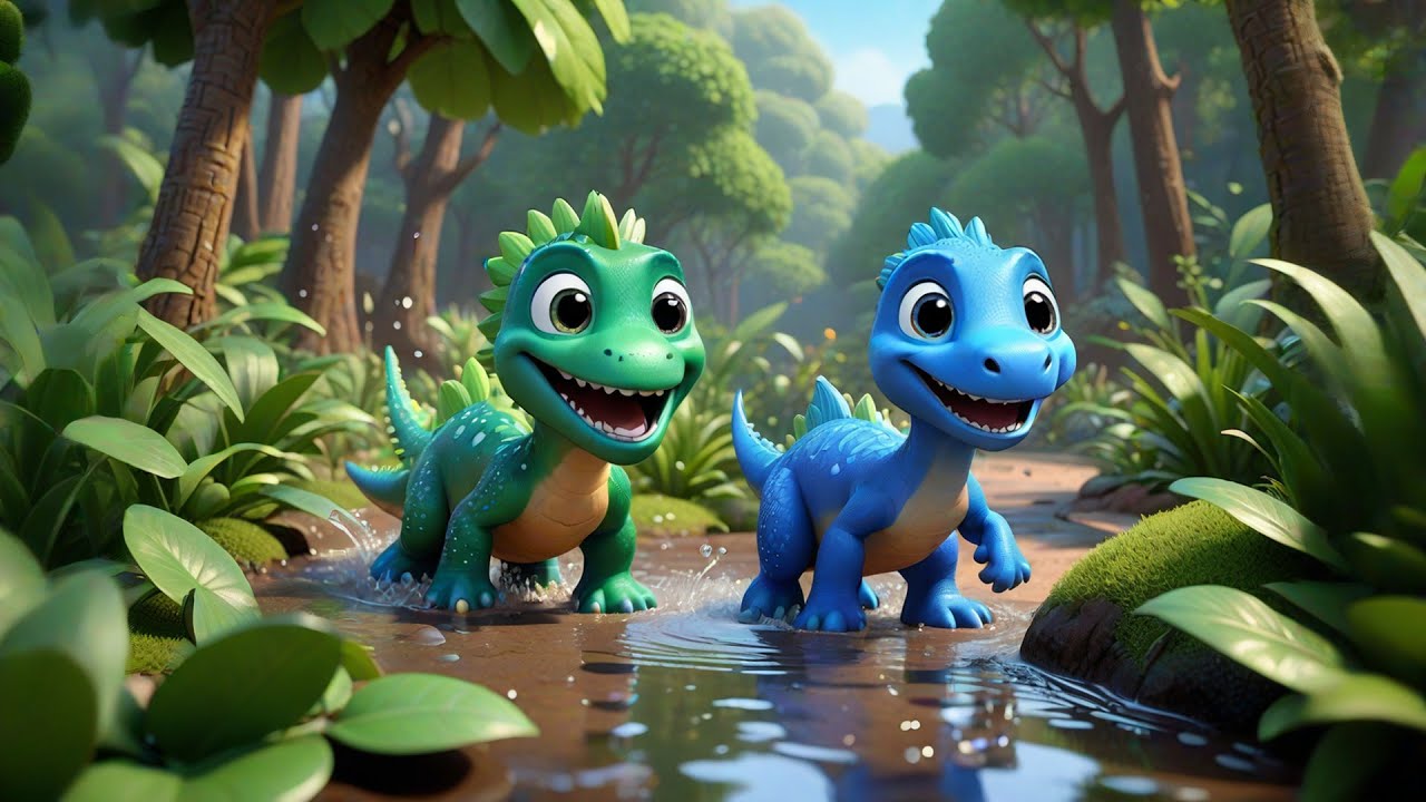 Five Baby Dinosaurs Roar with Joy + More Nursery Rhymes & Kids Songs ...