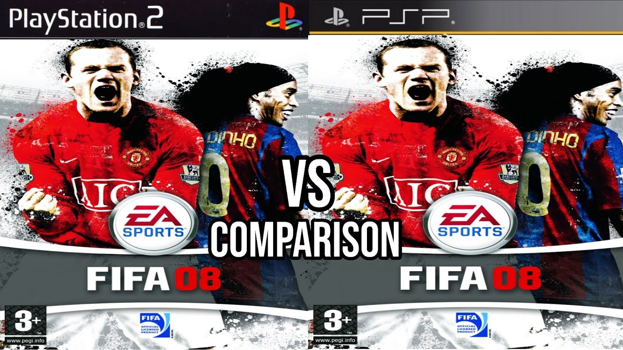FIFA 08 PS2 Vs PSP - YouTube