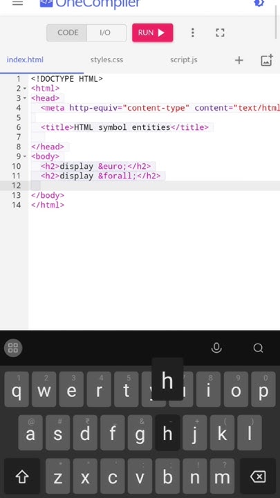 Learn Html Symbol Entities Webdesign Webdevelopment Programming Coding Shorts Ytshorts