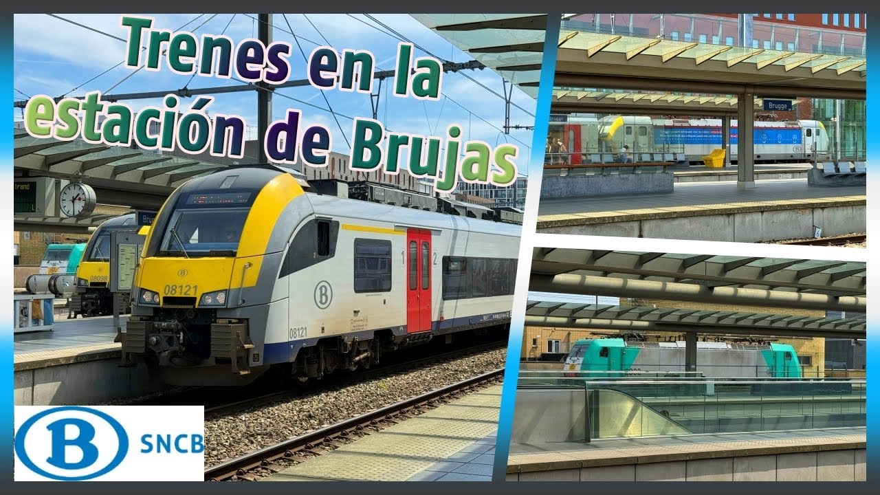 SCNB Belgica, Trenes en la estación de Brujas, Trains at Brugge station ...