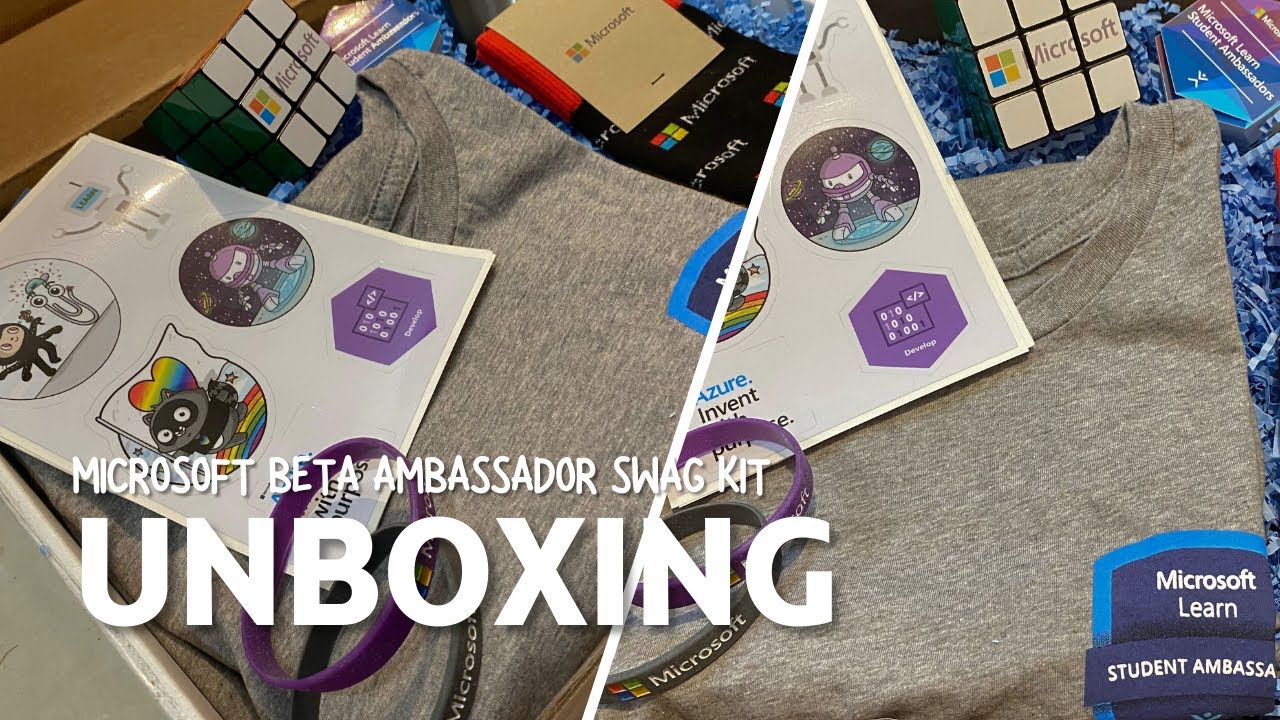 Microsoft Learn Student Ambassador 🎁 Beta Swag Kit Unboxing | What’s ...