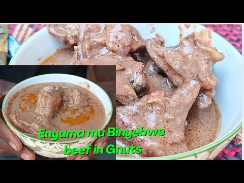 Yiga Okufumba ENYAAMA MU BINYEBWA | How To Make Beef In Ground Nuts ...