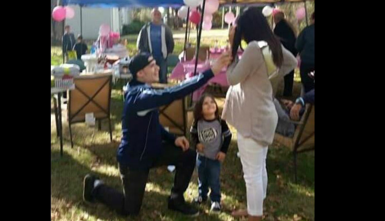 proposal!! september 26th, 2015- at the baby shower!!! - YouTube