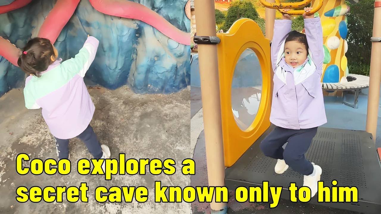 Coco explores a secret cave known only to him.【Parent-child Adventure ...